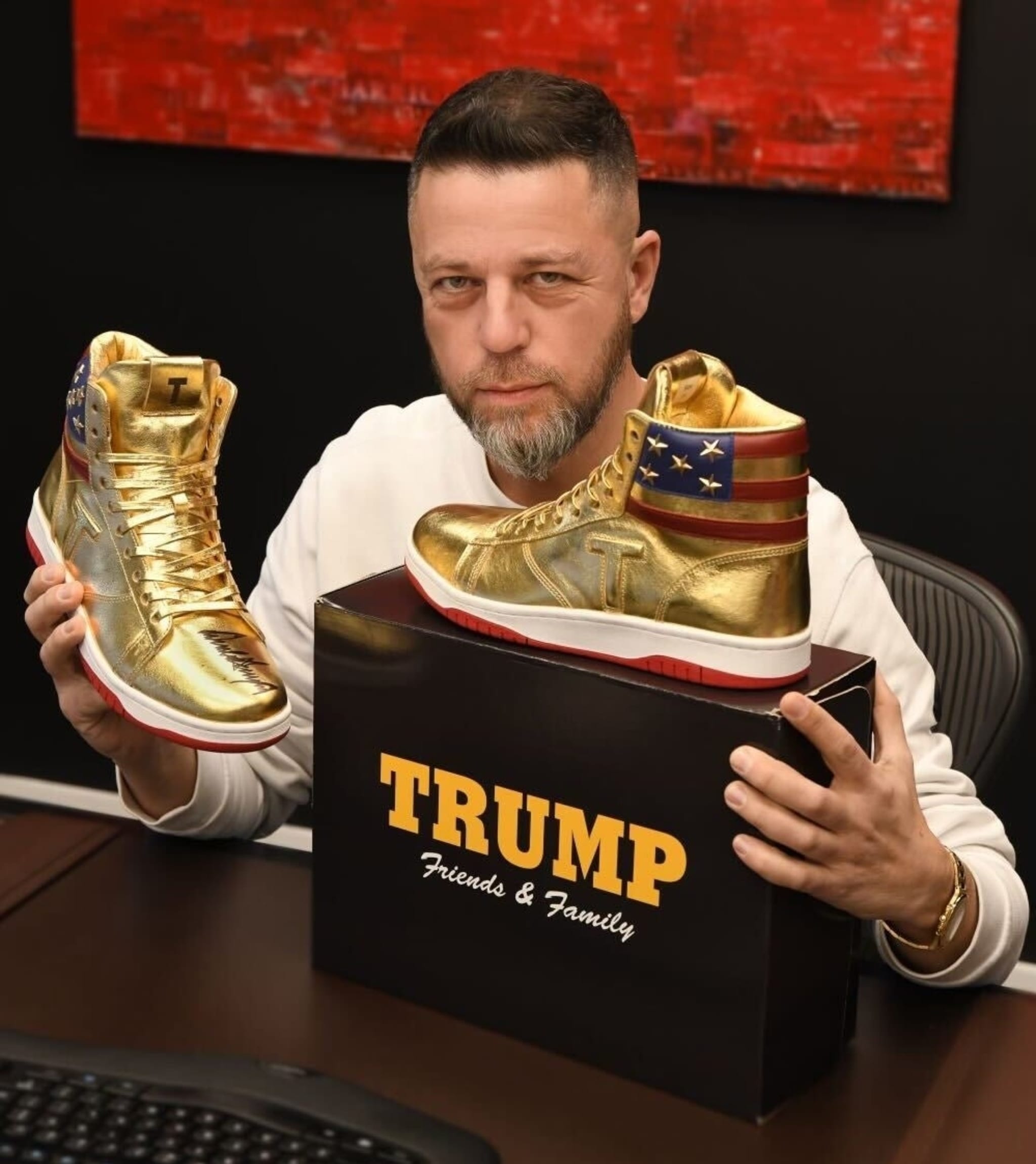 Donald Trump’s All-Gold, $400 Sneakers at Sneaker Con