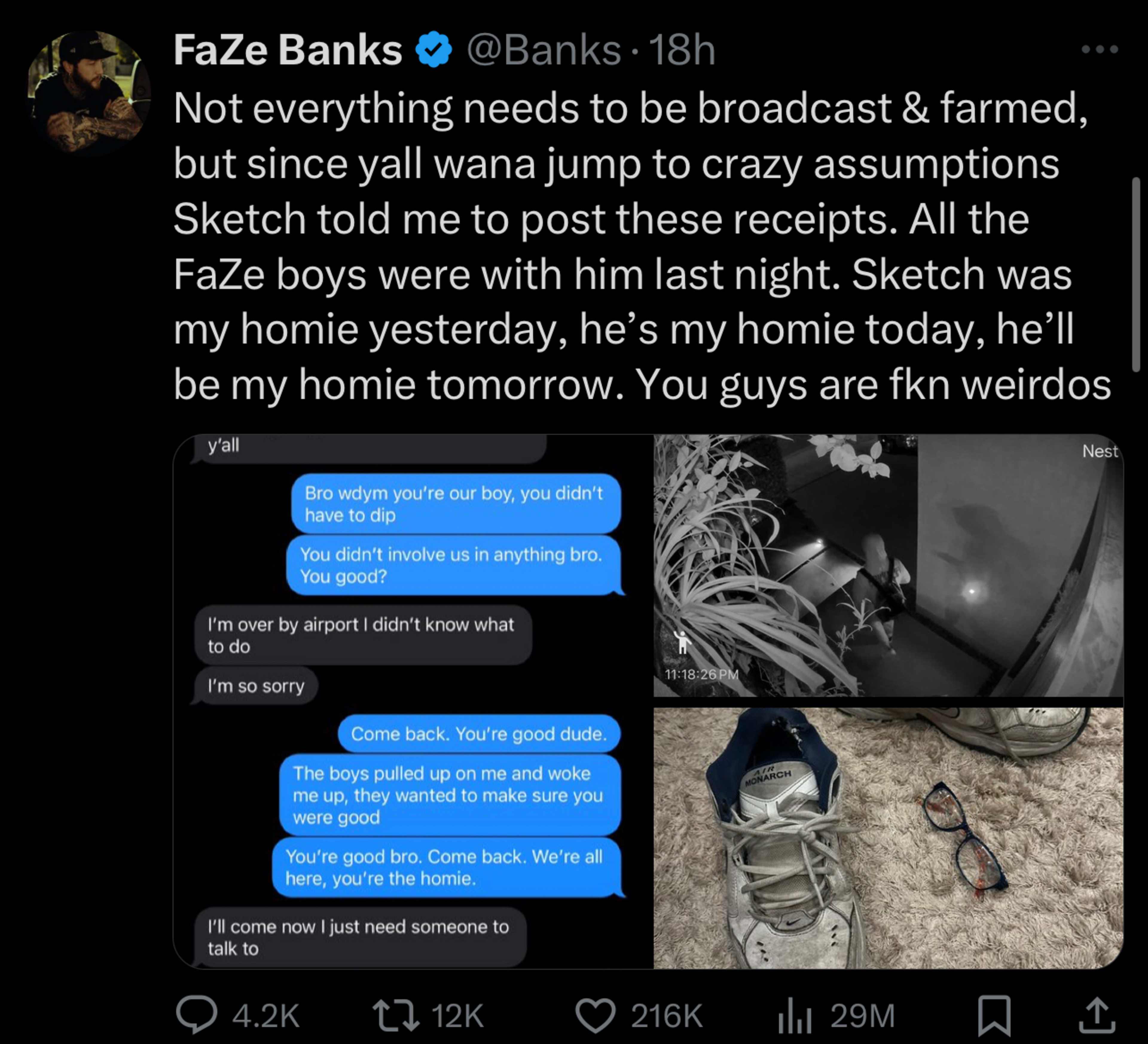 Sketch Says Faze Clan Saved His Life Amid Homophobic Reactions To Onlyfans Past