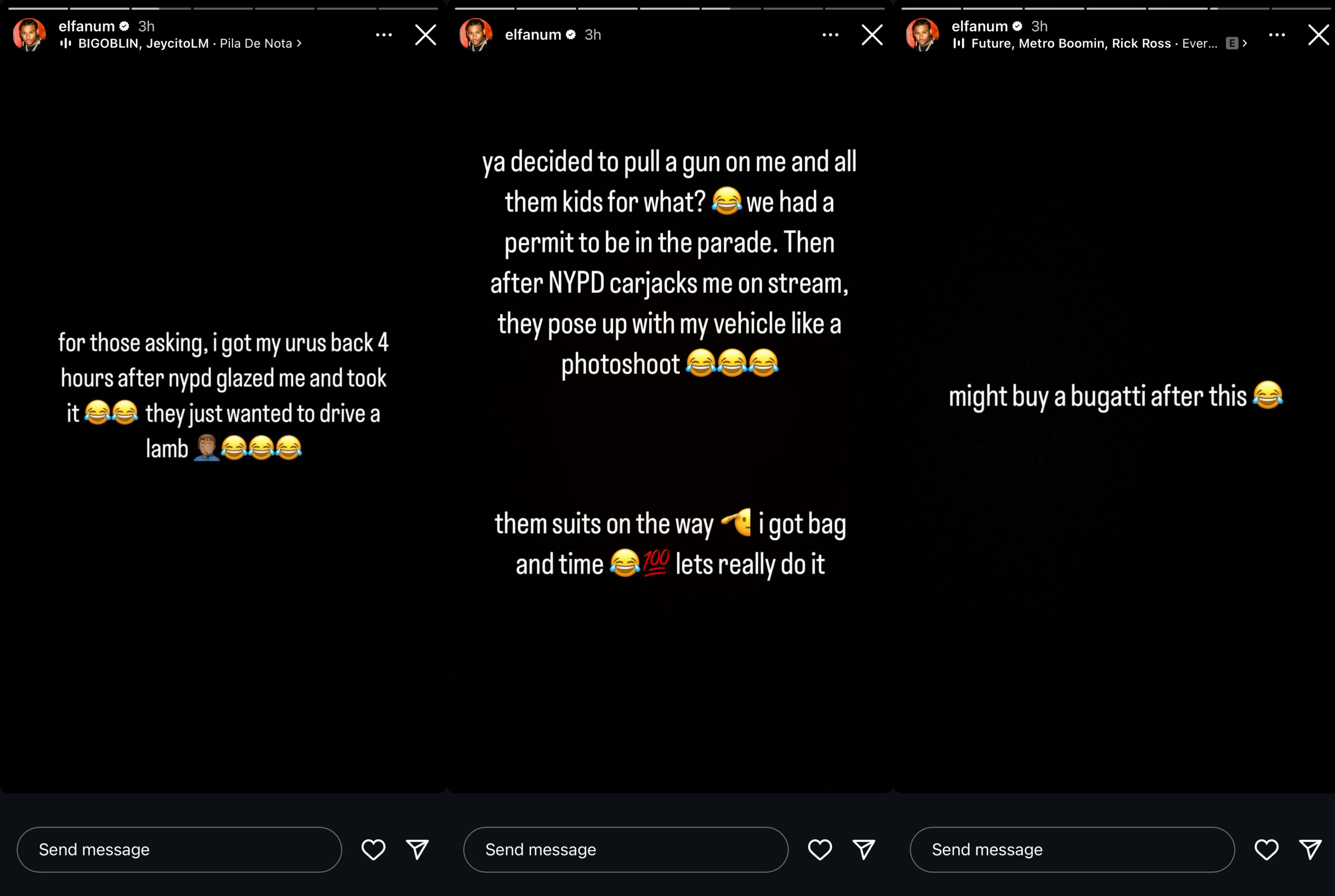 Fanum Plans to Sue After Police Point Gun at Him and Seize Lamborghini ...