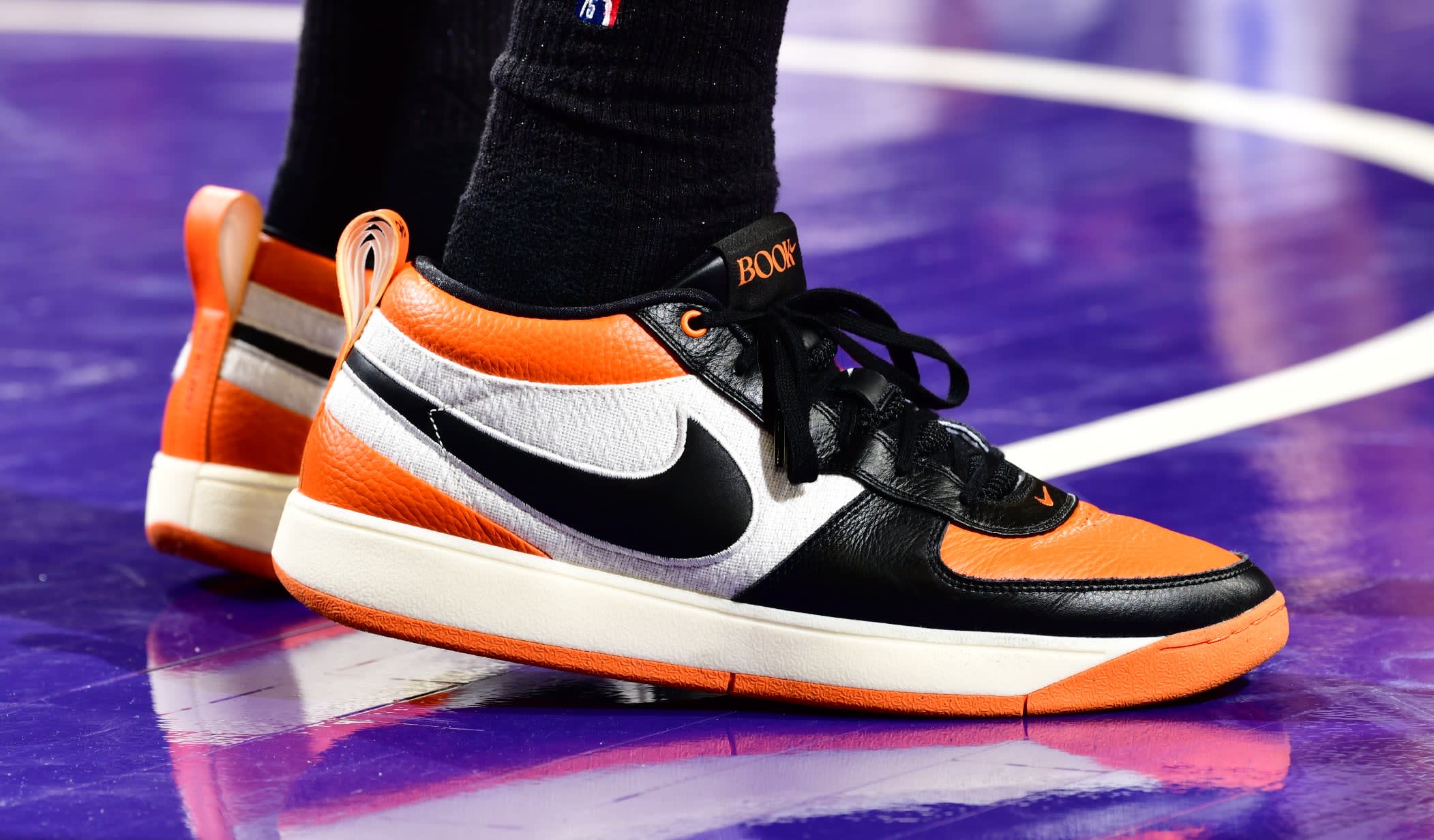 Devin Booker Plays in 'Shattered Backboard' Nike Book 1s