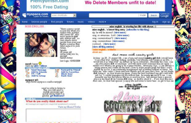 Myspace "Vintage Profile" - 20 Improvements Your Favorite Social Media ...