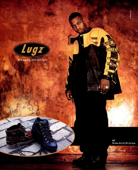 AZ for Lugz - The 90 Best Hip-Hop Fashion Ads of the '90s | Complex