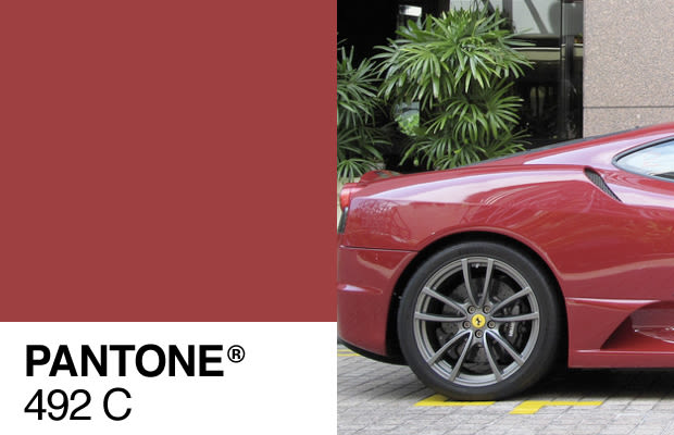 Pantone 492C (Ferrari 458 Italia Burgundy)