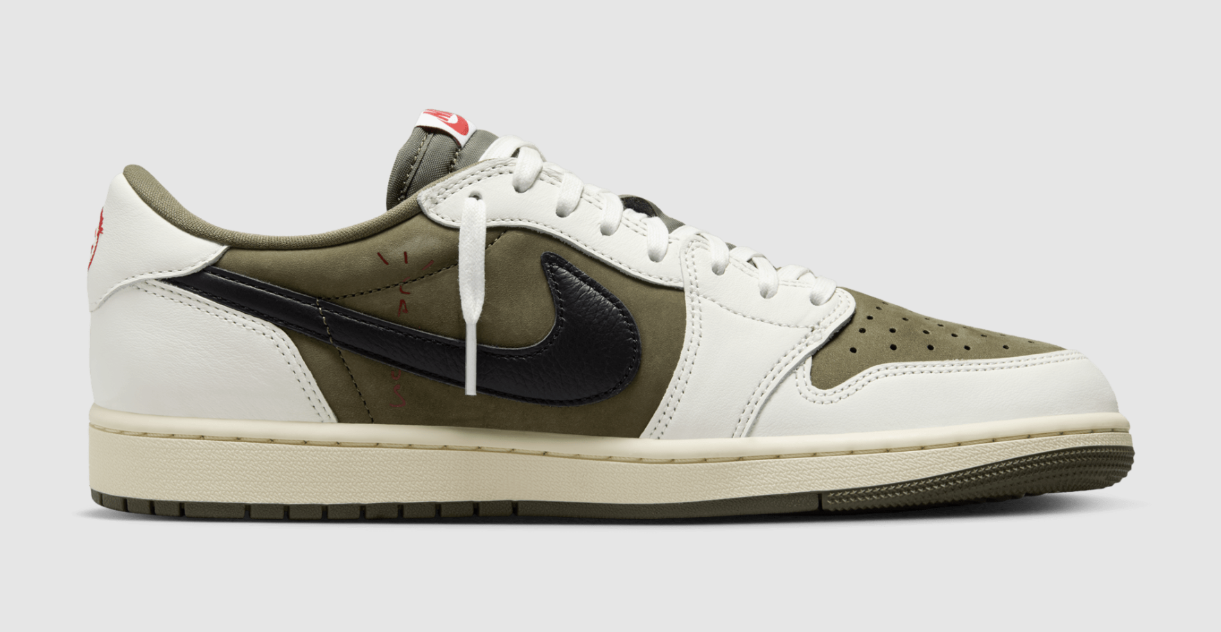 Travis Scott x Air Jordan 1 ' Medium Olive' Collab Releas Travis Scott x Air Jordan 1 ' Medium Olive' Collab Releas