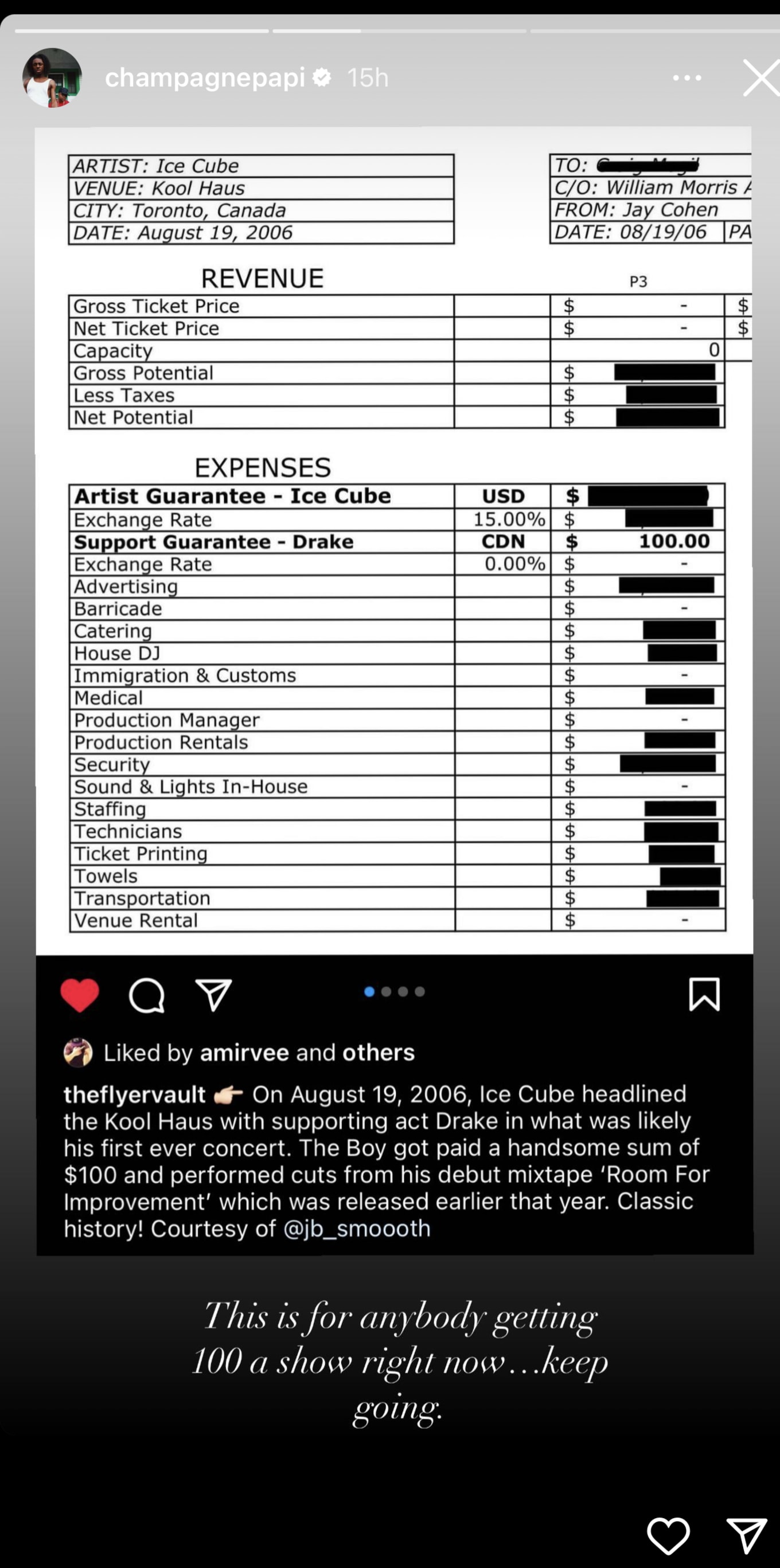 Drake Looks Back on Being Paid $100 to Open for Ice Cube Early in His ...