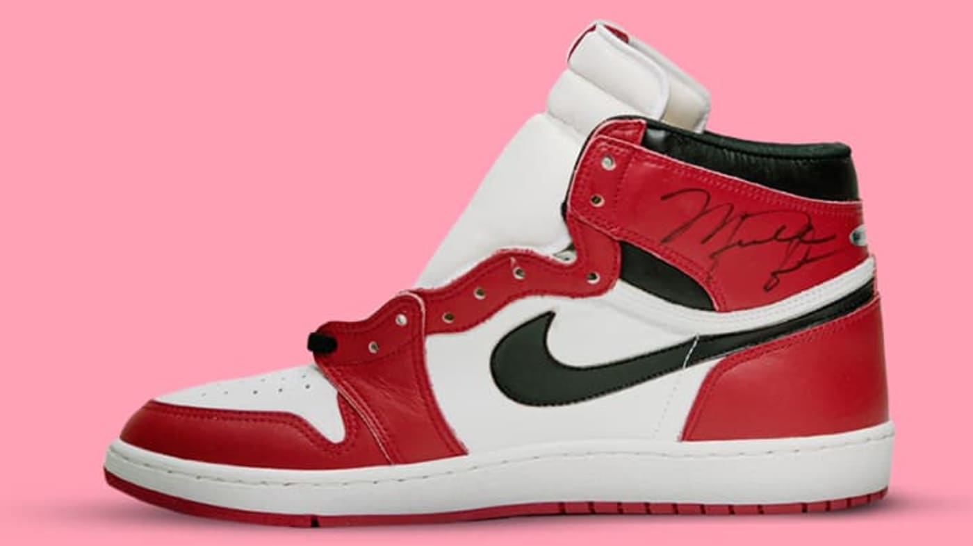 Michael Jordan's Game Worn 1985 Player Sample Air Jordan 1s Sizes 13 ...