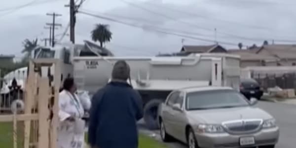 Video Shows Man Driving Dump Truck Into Home After Wife Files for ...